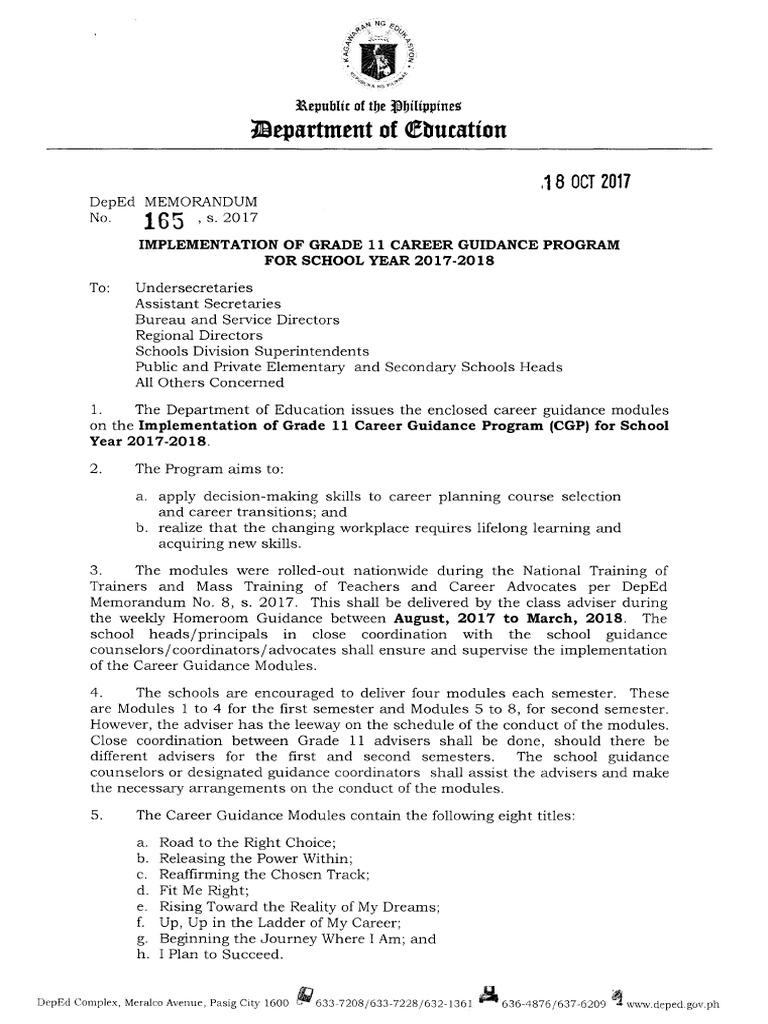 DM - s2017 - 165 Grade 11 CGP Modules | PDF
