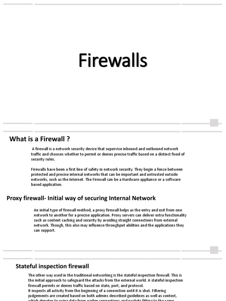 Firewalls | PDF | Firewall (Computing) | Port (Computer Networking)