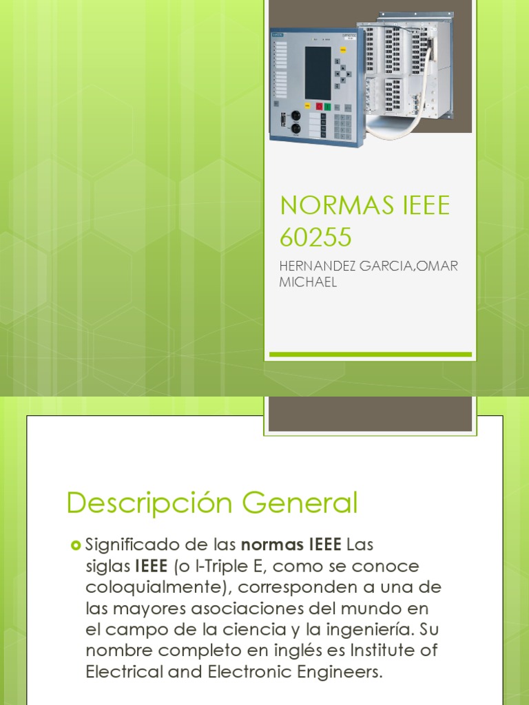 Normas Ieee 60250 | PDF | Instituto de Ingenieros Eléctricos y ...