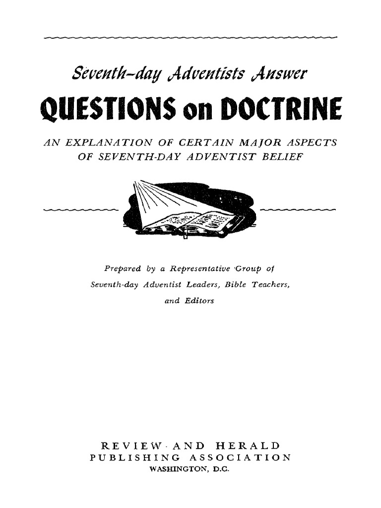 Questions On Doctrine PDF | PDF | Seventh Day Adventist Church ...