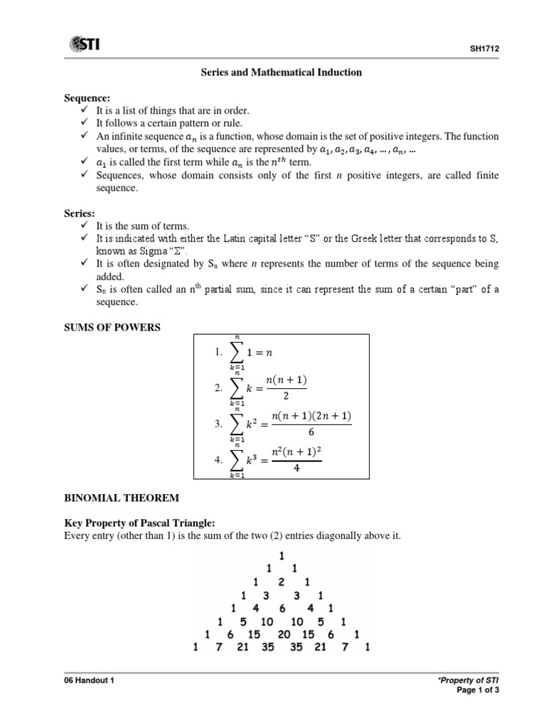 Calculus - Series and Expansion | PDF | Sequence | Summation