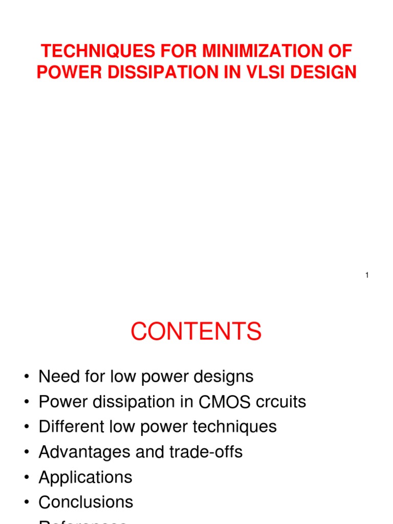 Low Power Techniques in VLSI Design | PDF | Computers