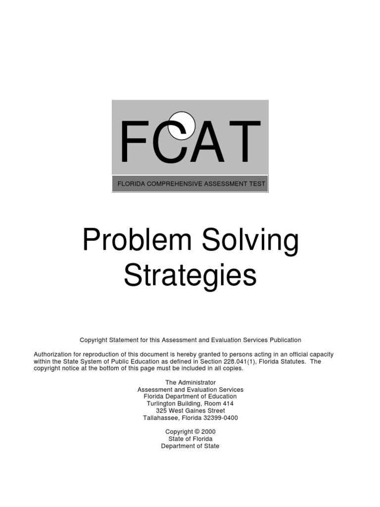Problem Solving Strategies | PDF | Cognition | Teaching Mathematics