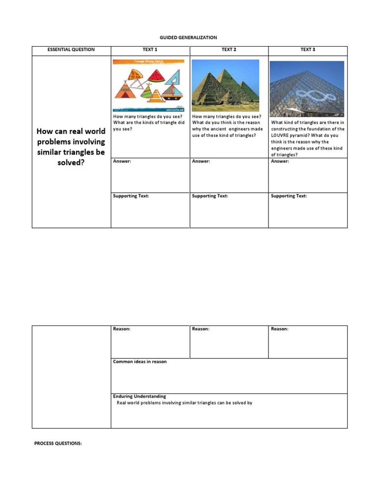 How Can Real World Problems Involving Similar Triangles Be Solved? | PDF