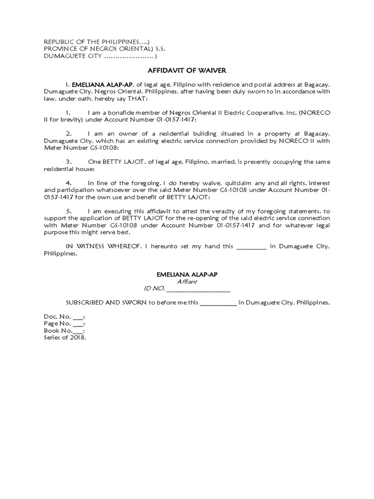 Waiver - Alap AP | PDF