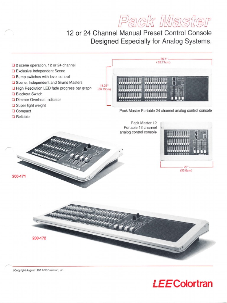 Analog Lighting Control Console | PDF | Electrical Equipment | Components