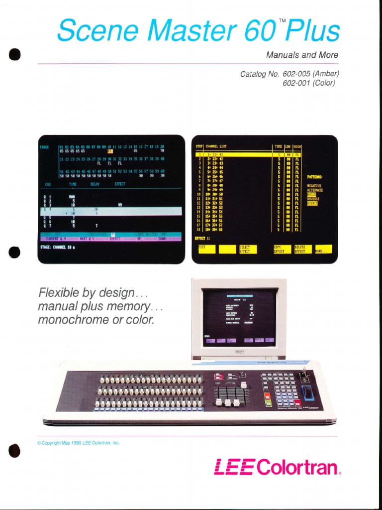 Lee Colortran Scene Master 60 Plus Control Console Brochure 1990 | PDF ...