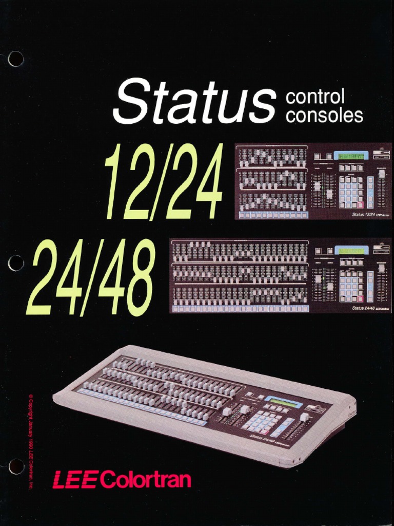 Lee Colortran Status 12-24 & 24-48 Control Console Brochure 1990 | PDF ...