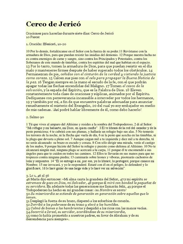 Cerco de Jericó | PDF | Oración | Jesús