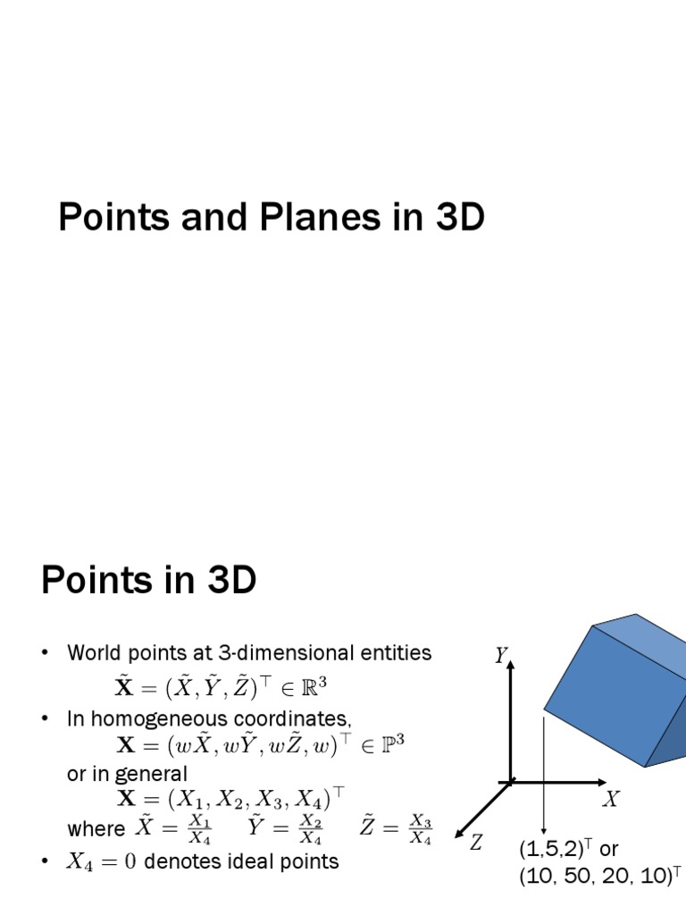 Points and Planes in 3D | PDF | Rotation | Eigenvalues And Eigenvectors