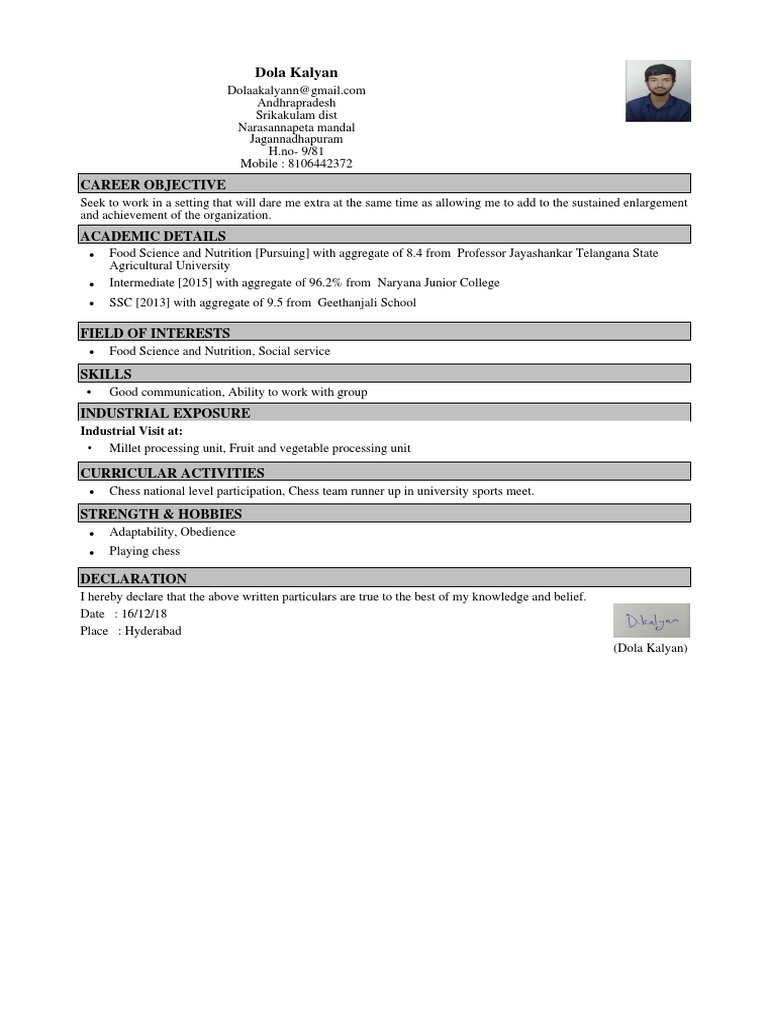 Dola Kalyan - Professional Resume - 01 | PDF