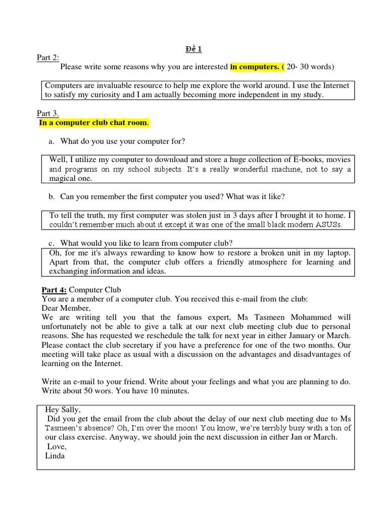 APTIS Writing | Conversation