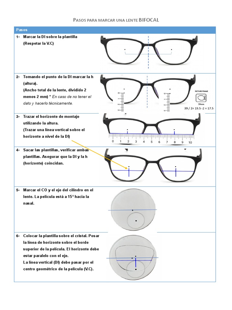 Pasos para Marcar Una Lente BIFOCAL | PDF