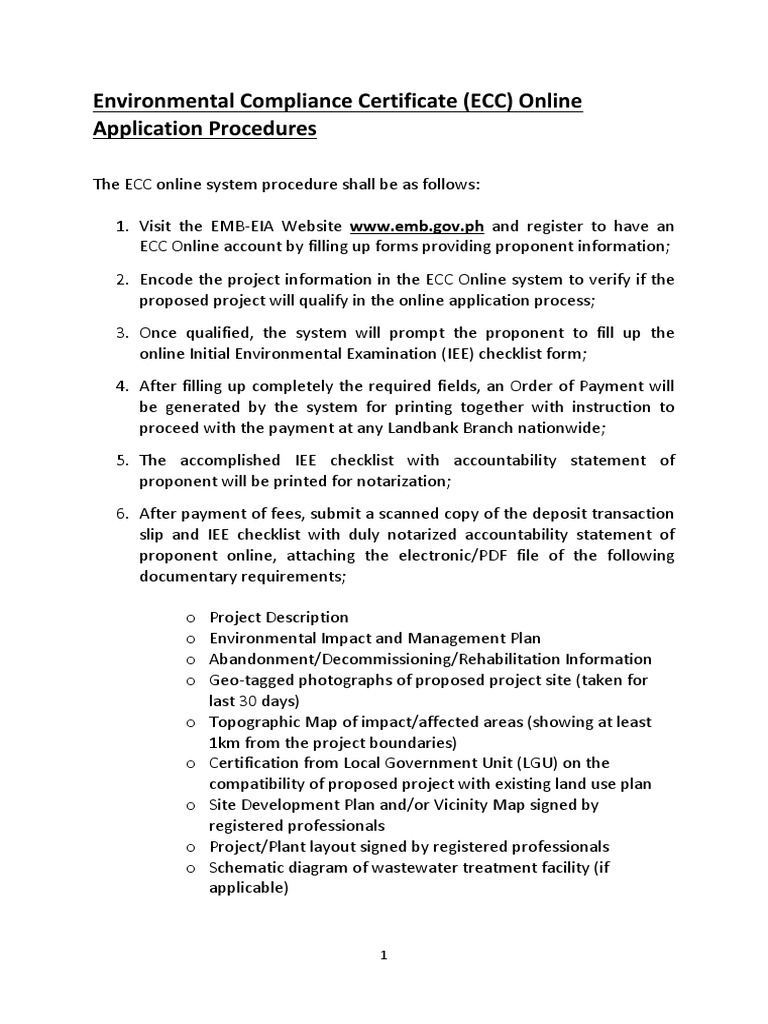 Procedures For Online Ecc Application | PDF | Notary Public | Payments