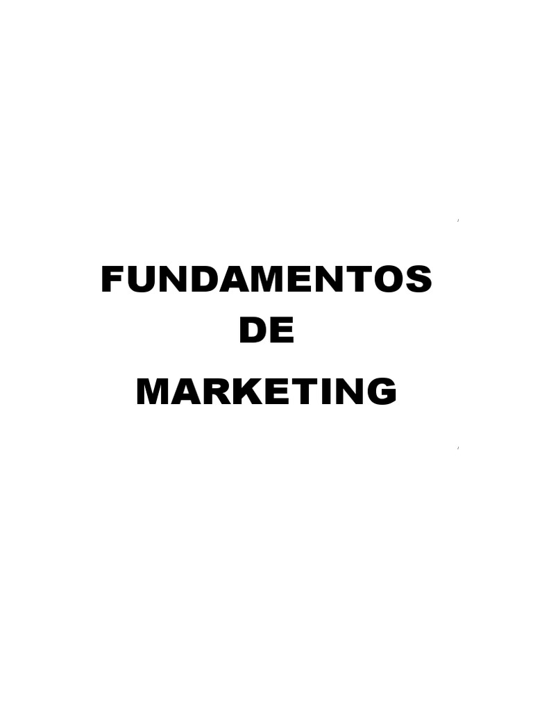 Fundamento de Marketing | PDF | Marketing | Producto (Negocio)