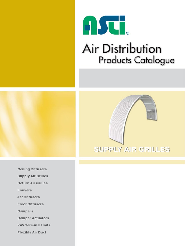 02 ASLI Supply Air Grilles Set PDF | PDF | Duct (Flow) | Building Materials