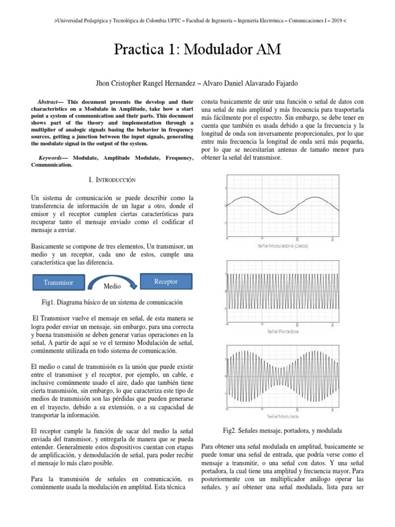 Practica 1 Modulador AM | PDF | Modulación | Transmisor