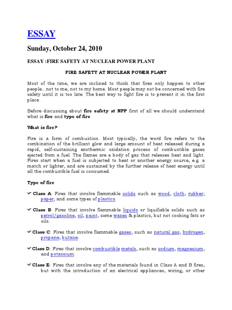 ESSAY On Fire | Download Free PDF | Fires | Fuels