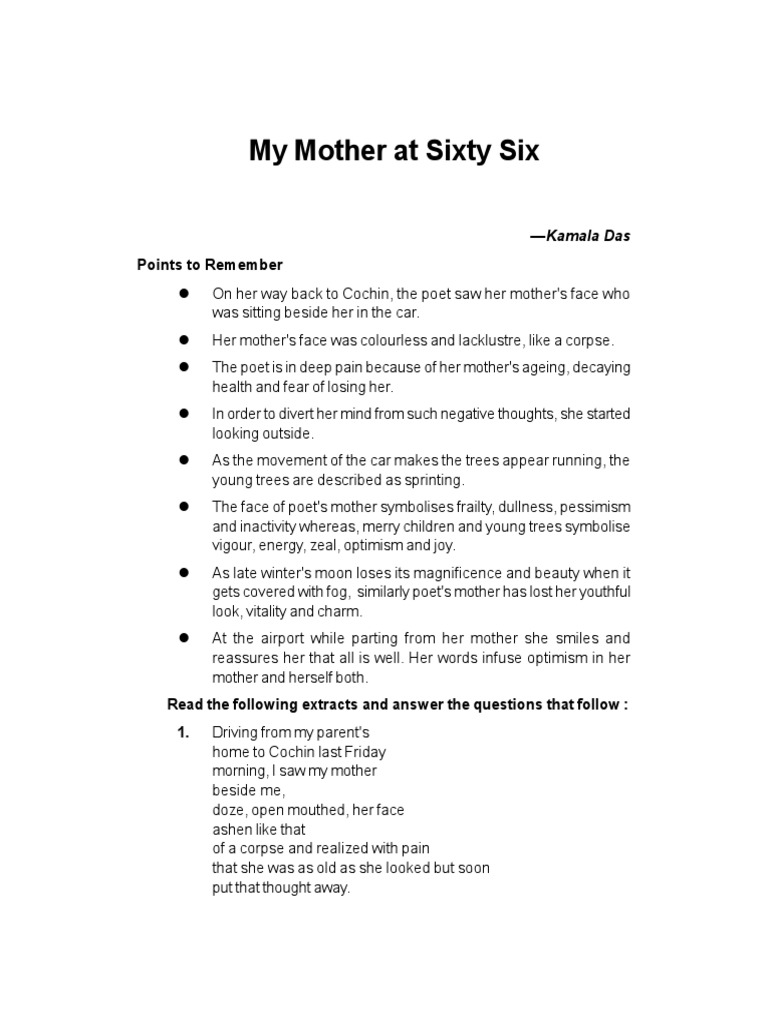 12 English Study Material Poetry Chapter 1 | PDF