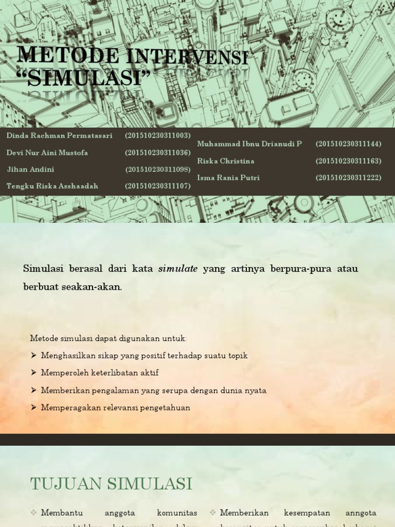Metode Intervensi Simulasi | PDF