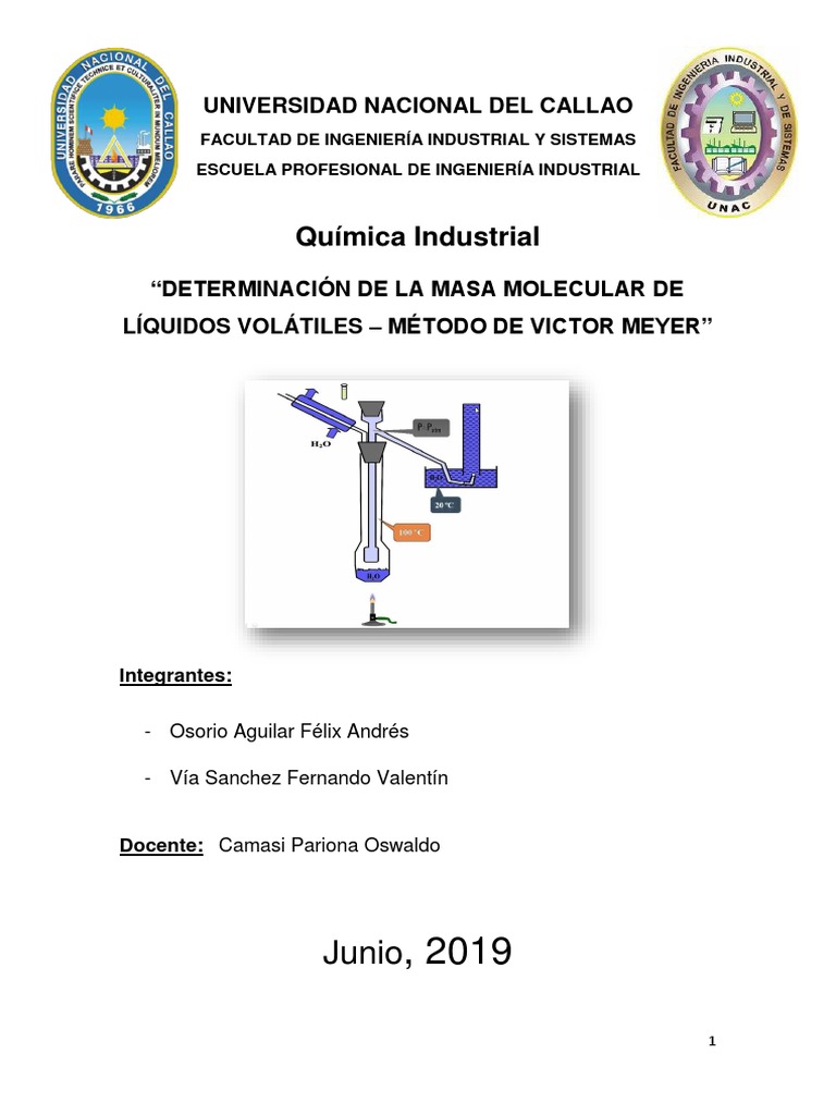 Método de Victor Meyer para Masa Molecular | PDF | Gases | Mecánica ...