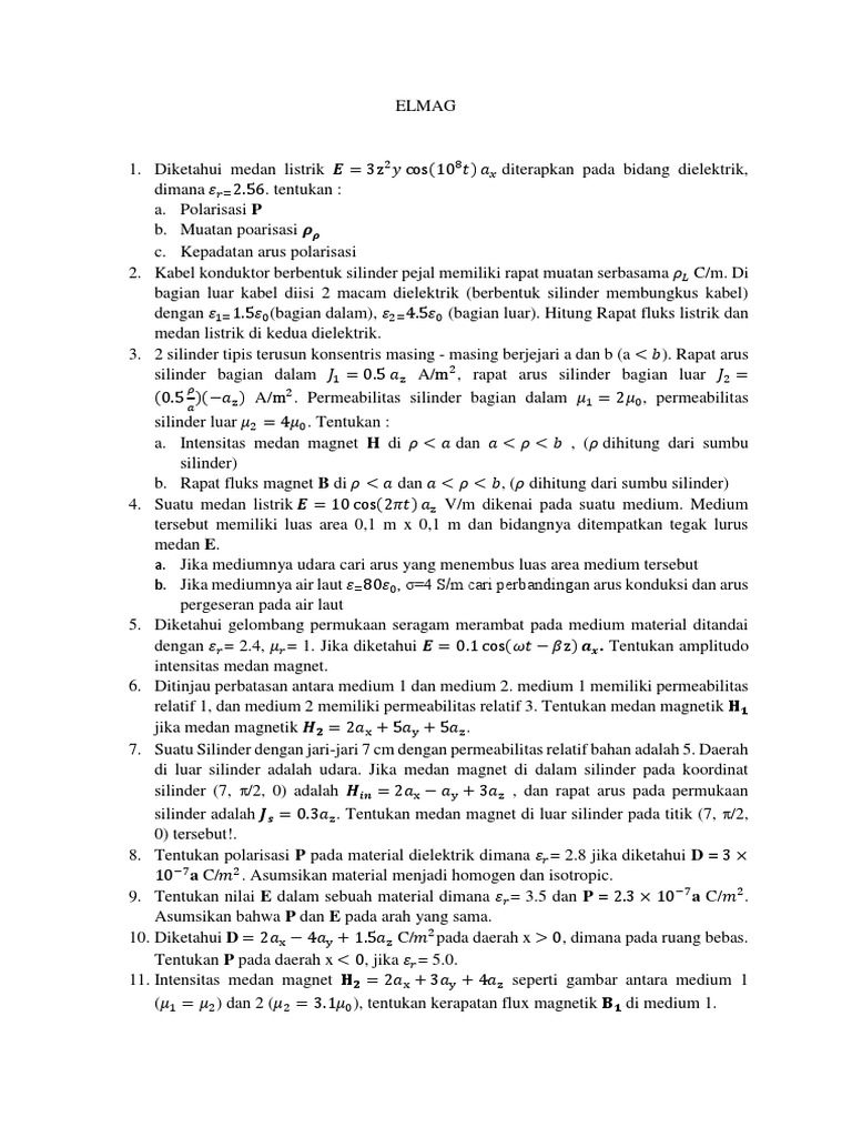 Soal ELMAG | PDF