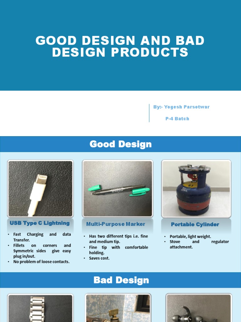 Good Design Bad Design Products | PDF