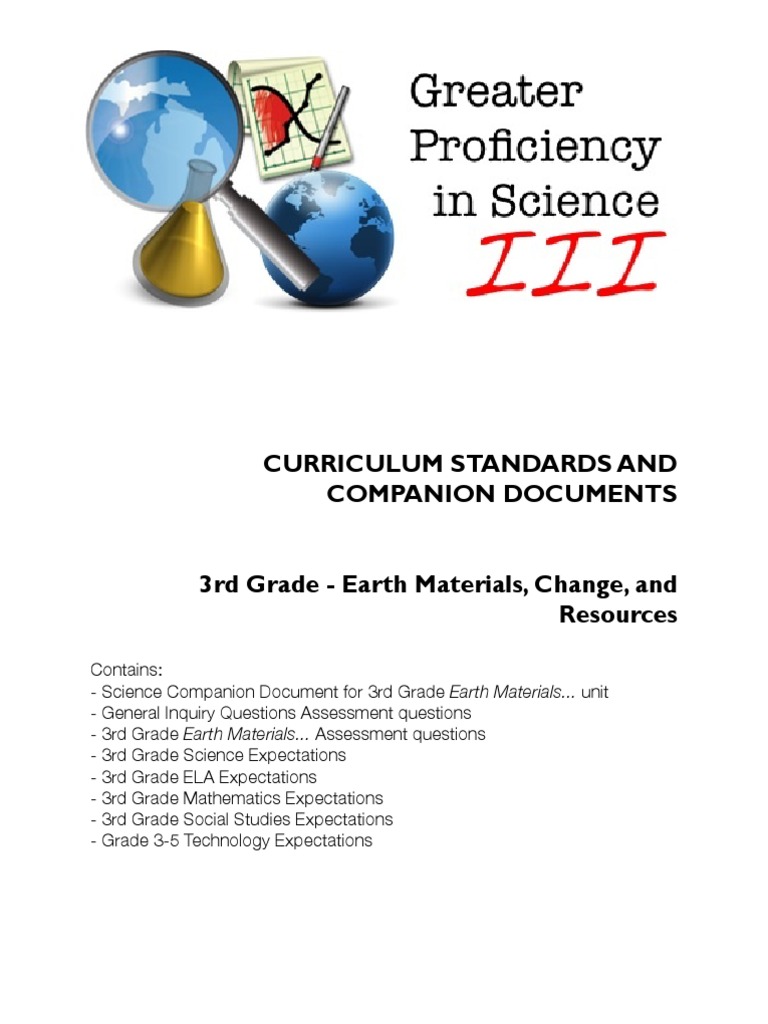 3rd Grade Earth Materials | PDF | Rock (Geology) | Volcano