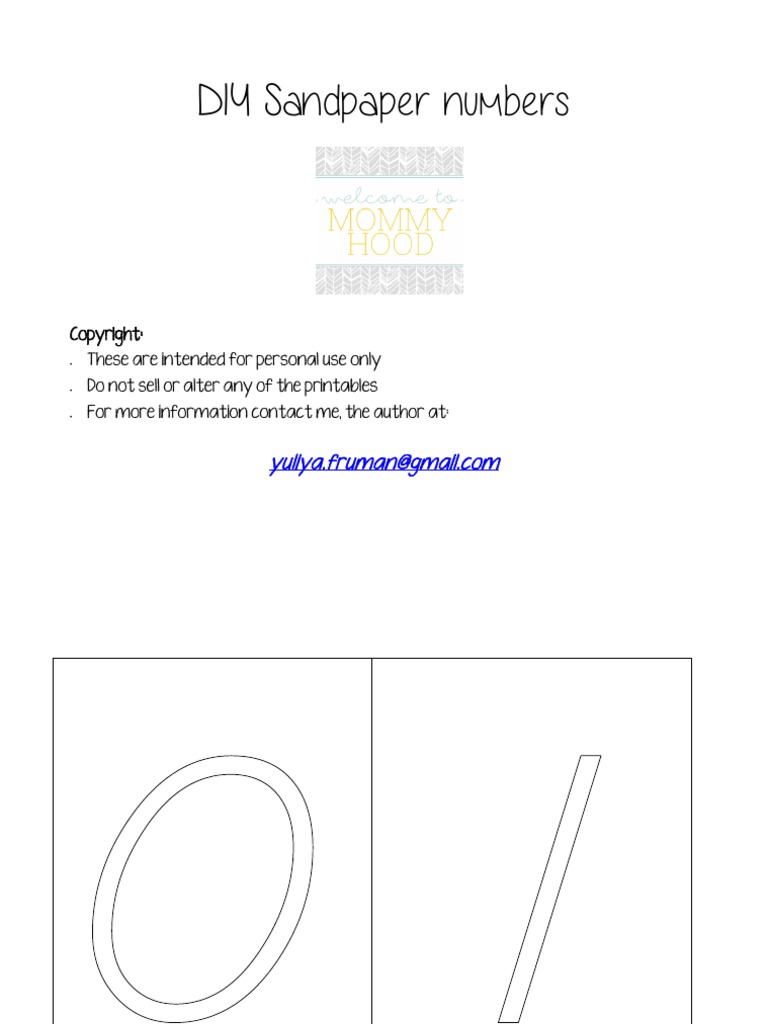 DIY Sandpapernumbers | PDF