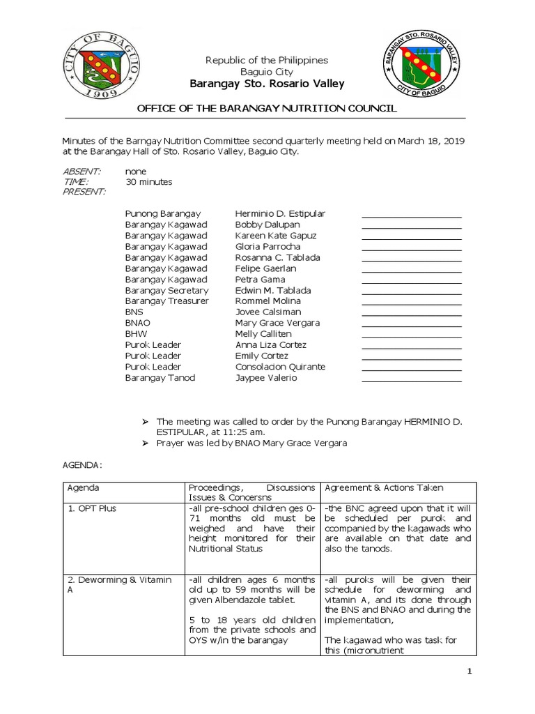 BNC Meeting | PDF | Determinants Of Health | Food And Drink