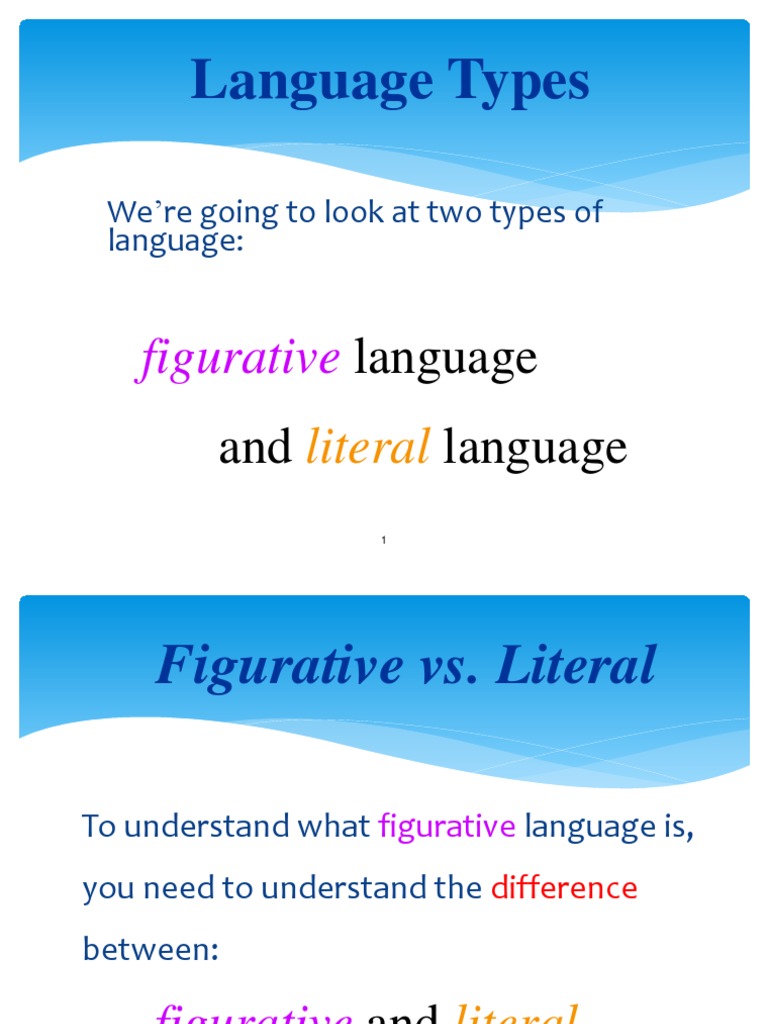 Understanding Literal and Figurative Language | PDF