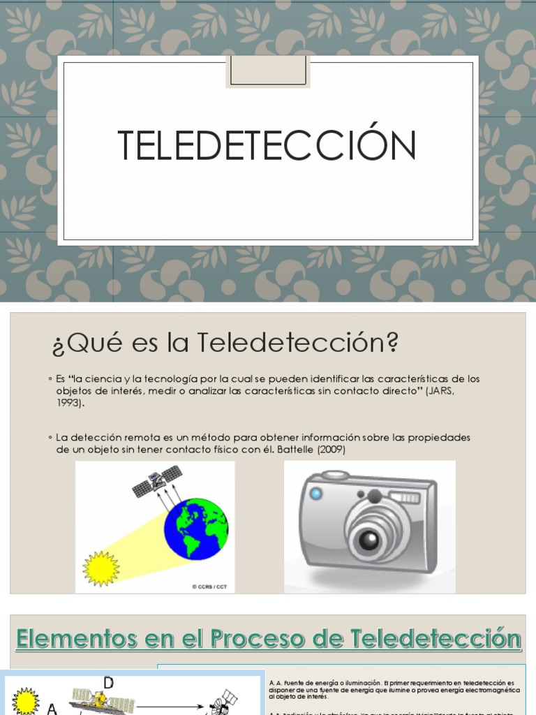 Introducción a la Teledetección | PDF | Sensores remotos | Satélite