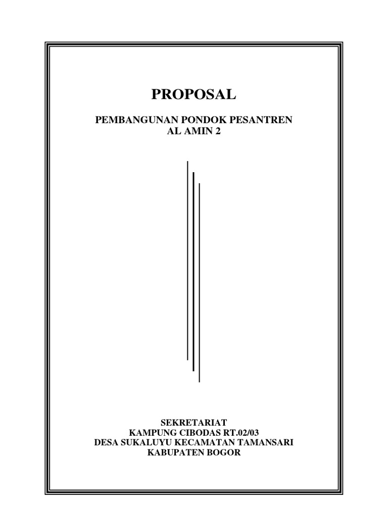 Proposal Ponpes Al Amin | PDF