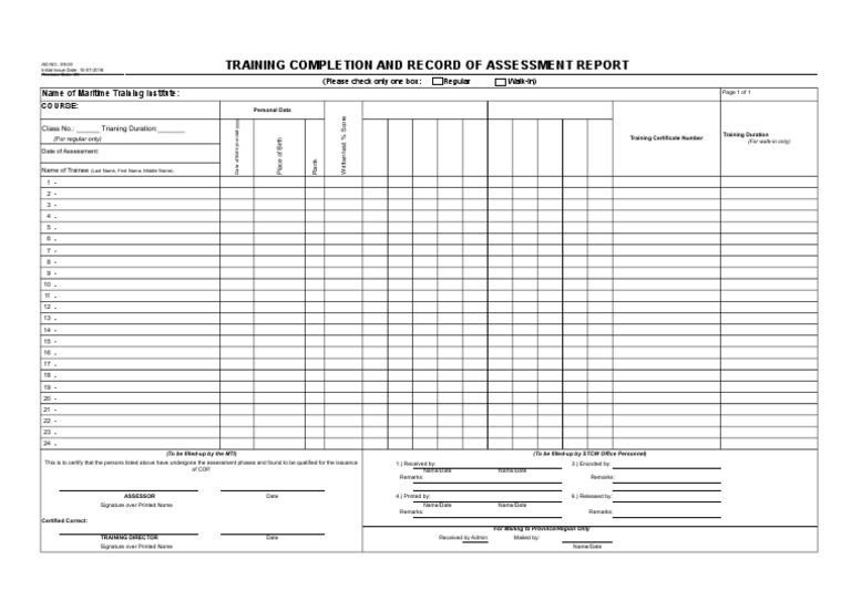 9 - Form 9 Tcroa Template | Computing And Information Technology | Business