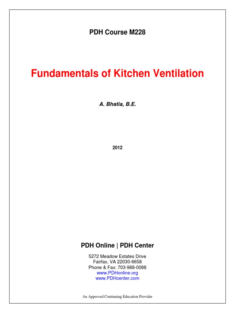 Fundamentals of Kitchen Ventilation | PDF | Ventilation (Architecture ...