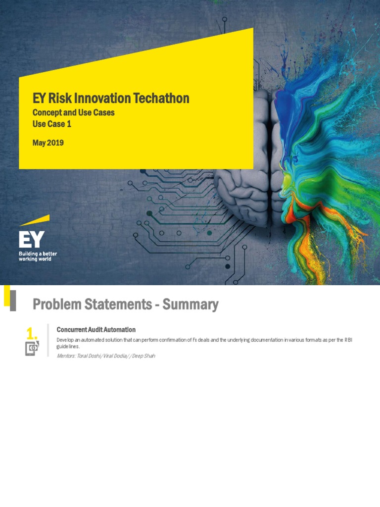 EY Risk Innovation Techathon-Use Case1 | PDF | Software Testing ...