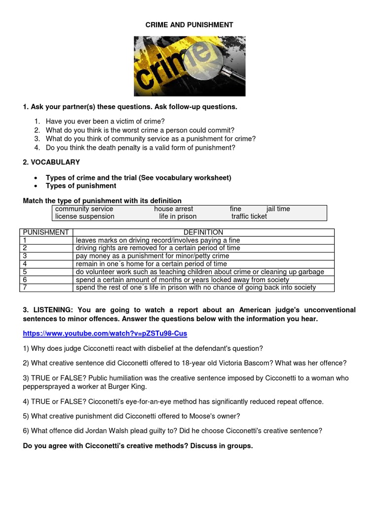 Crime and Punishment + Listening On Restorative Justice | PDF ...