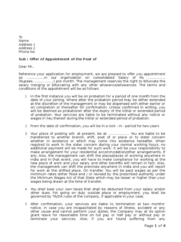 Appointment Probation Confirmation I | PDF | Wage | Employment