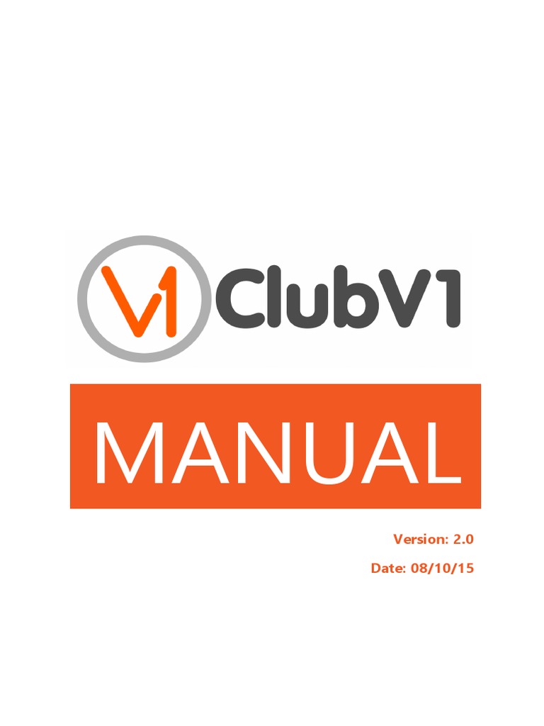 ClubV1 User Manual Version 2.0 | PDF | Software | Computing