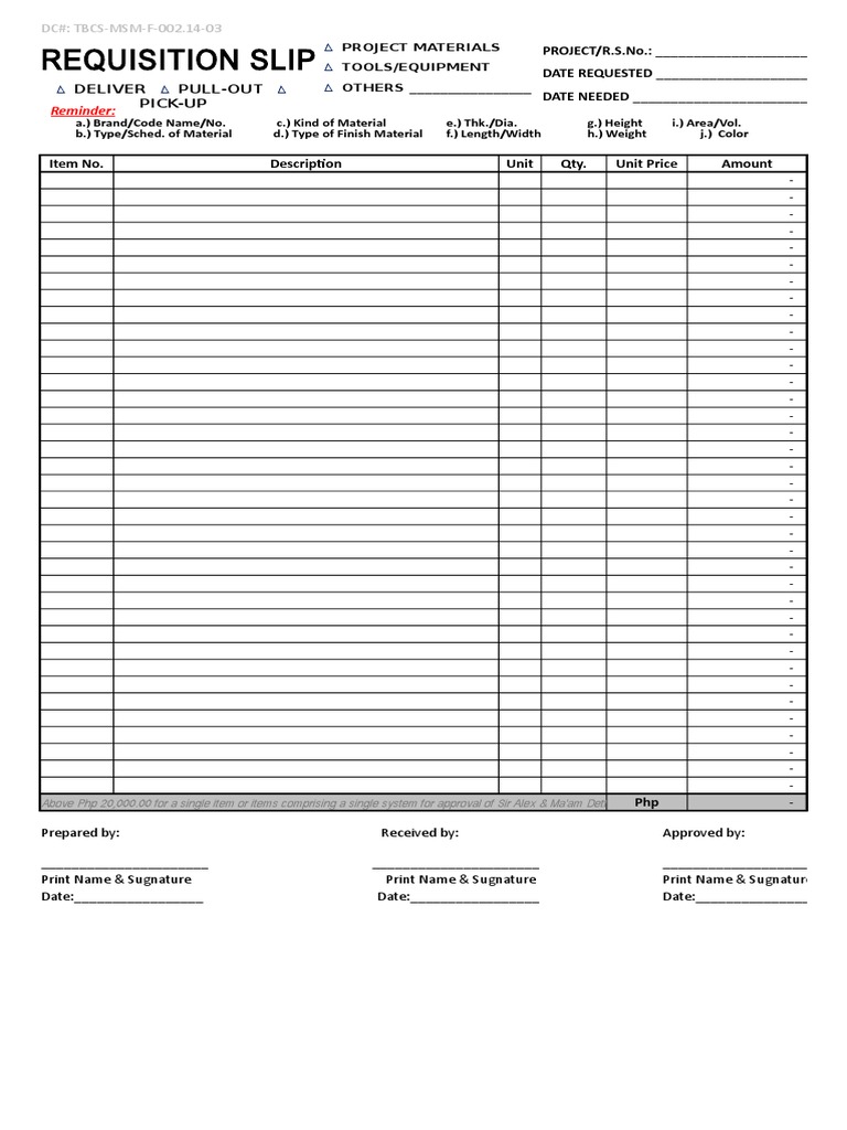 Requisition Slip | PDF | Business