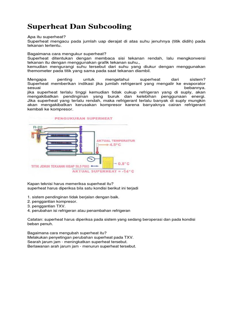 Superheat Dan Subcooling | PDF
