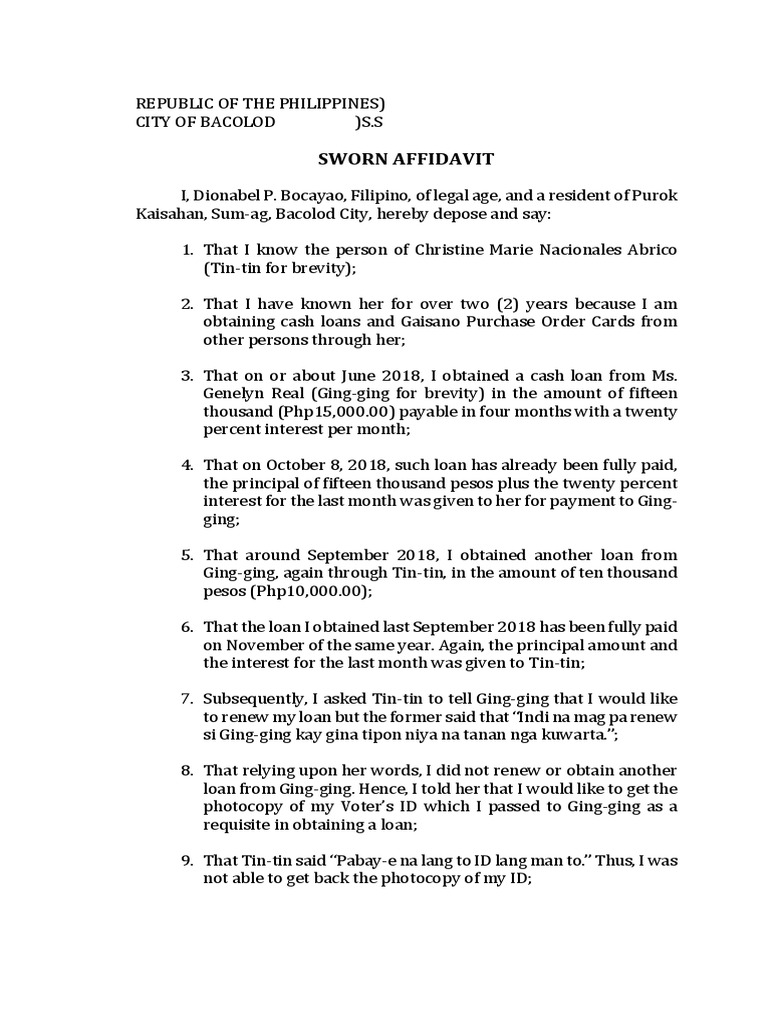 Supporting Affidavit | PDF | Affidavit