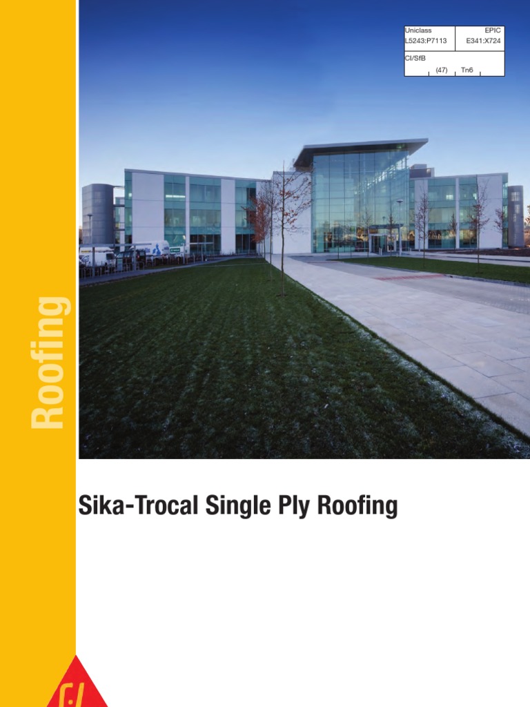 Sika-Trocal Single Ply Roofing | PDF | Roof | Concrete