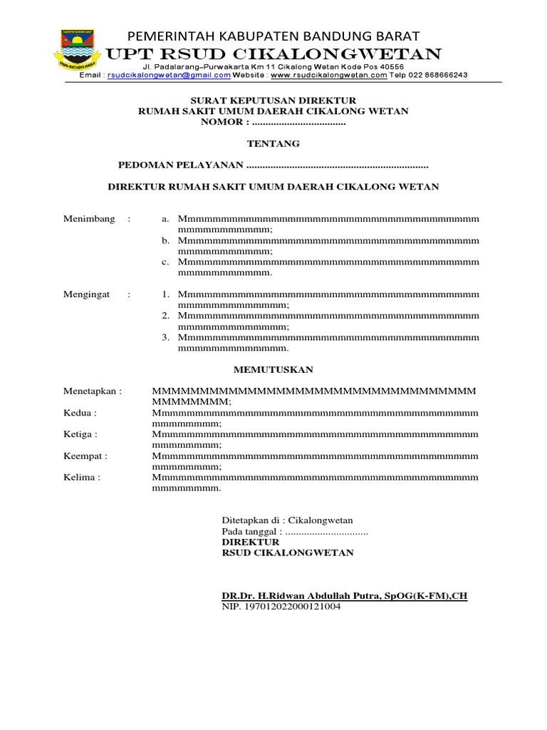 Draft Pedoman Pelayanan | PDF