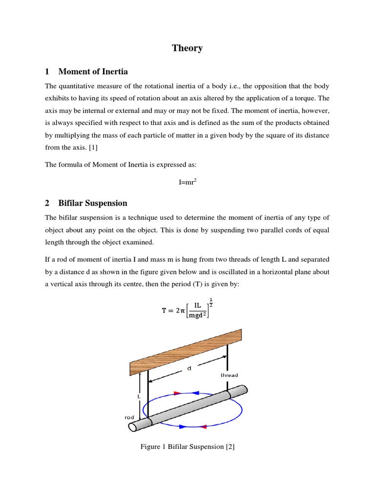 1 Moment of Inertia: Theory | PDF | Torque | Rotation Around A Fixed Axis