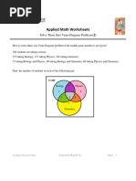 3 Set Word Problems | PDF | Mathematics