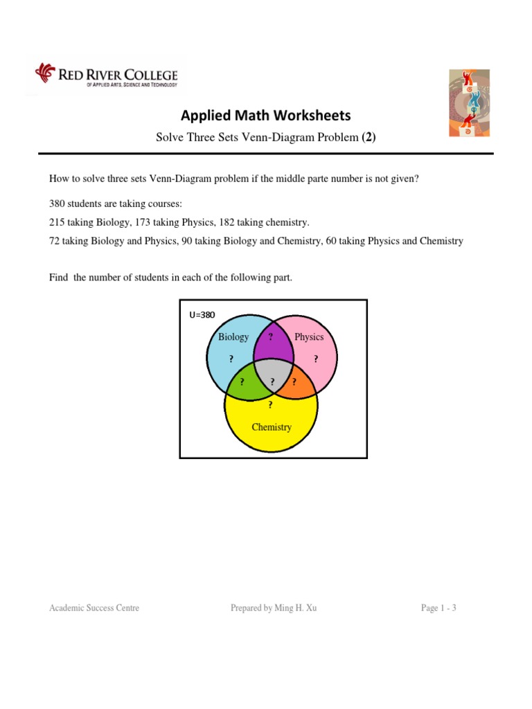 Solve Three Sets Venn Diagram Problems 2 | PDF | Physics | Teaching ...