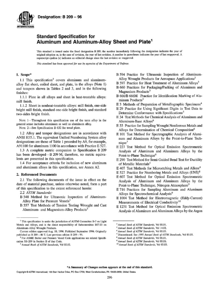 Atsm B 209 96 PDF | PDF