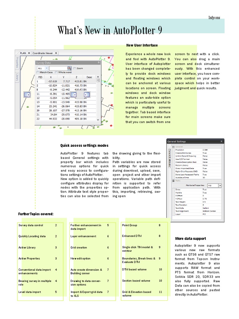 Whats New in AutoPlotter 9 | PDF | Microsoft Excel | Contour Line