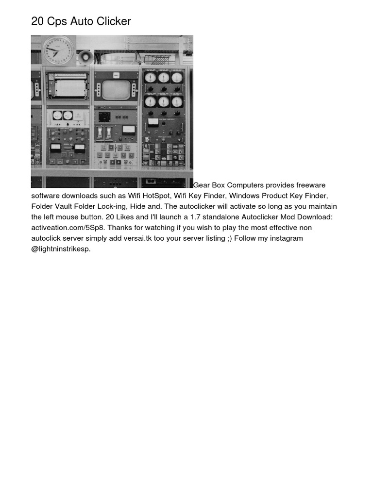 20 Cps Auto Clicker | PDF | Minecraft | Video Games